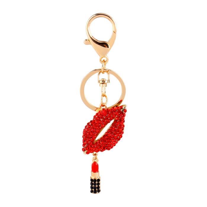 VBESTLIFE porte-clés de lèvre Sexy-Lipsticking-Lip-Key-Chain-Strass ...