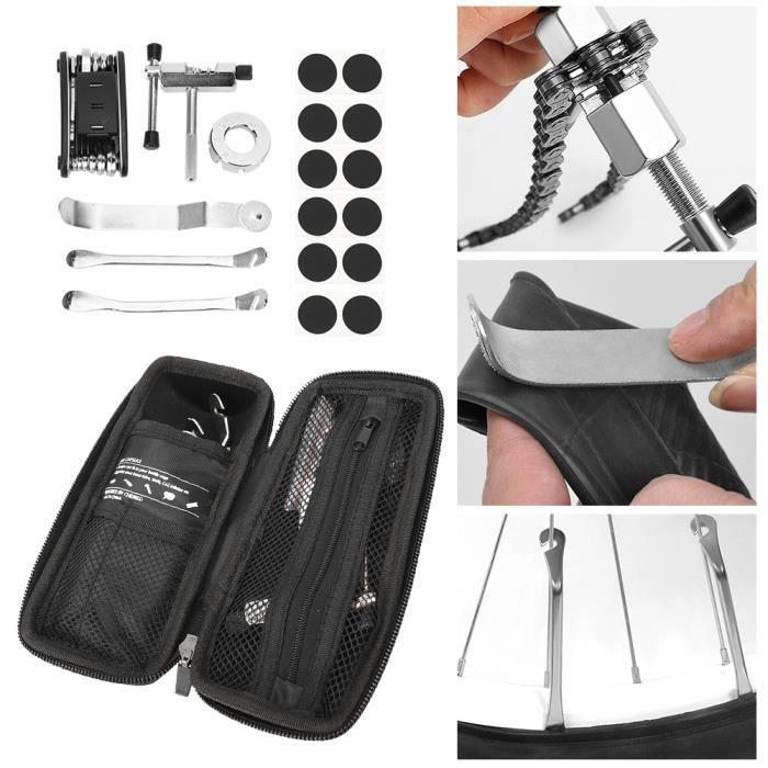 VGEBY Kit de réparation de vélo Kit d'outils multiples de réparation de ...