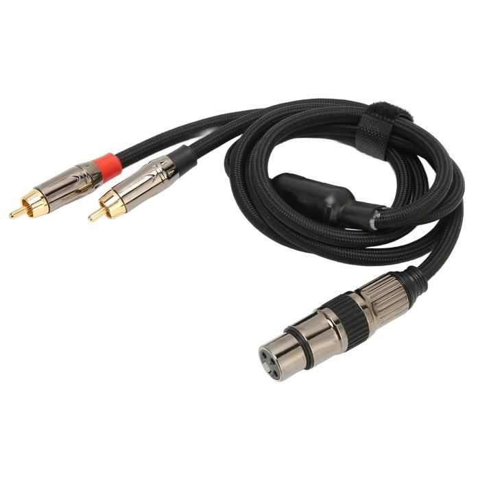 Cable répartiteur en Y XLR femelle vers double RCA mle Cable séparateur ...