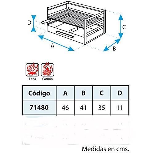Barbecue - IMEX EL ZORRO - 71480.0 - Tiroir avec Grille - Noir - 46 x ...