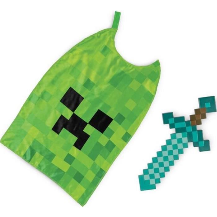 Déguisement Minecraft - DISGUISE - Épée + cape Creeper - Costume Halloween et carnaval ...