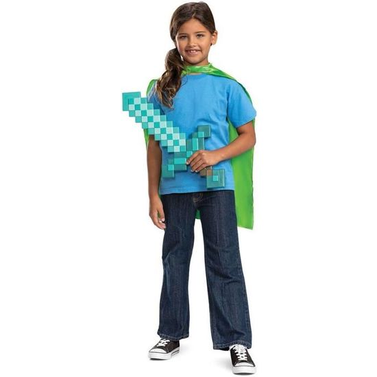 Déguisement Minecraft - DISGUISE - Épée + cape Creeper - Costume ...
