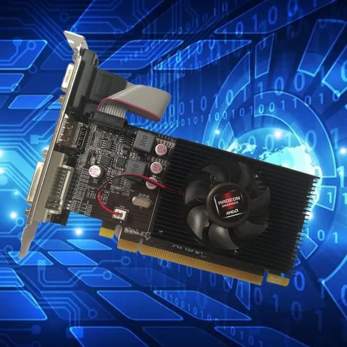 Carte vidéo haute définition PCI HD7450 2GB - 2048MB Carte graphique 64 ...