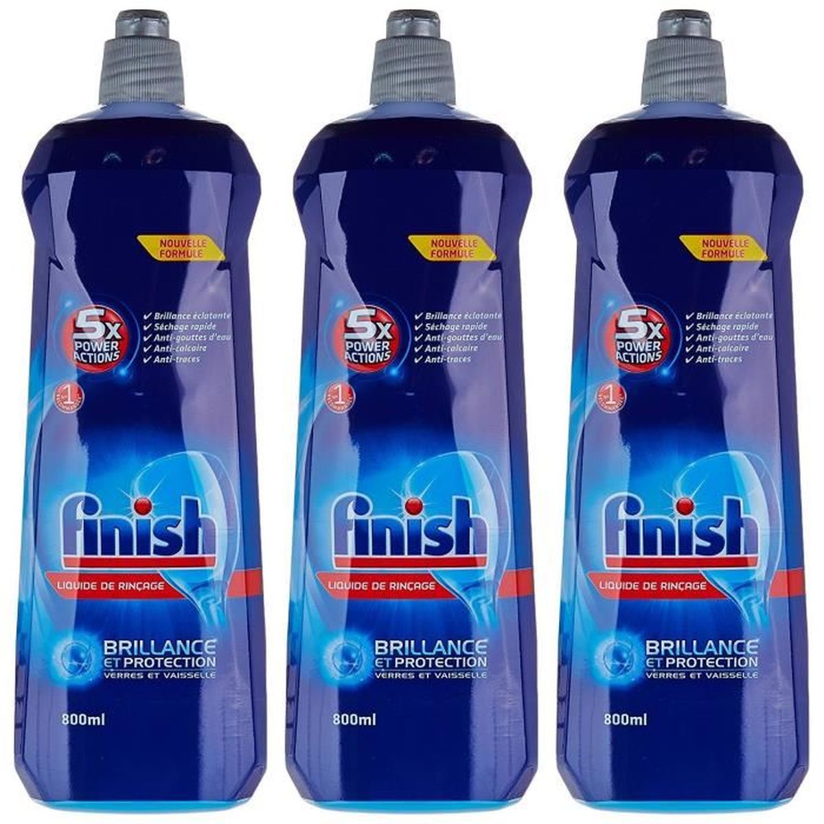 Finish Liquide de Rinçage Brillance et Séchage 800 ml - Lot de 3 ...