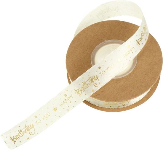 1 Rouleau Ruban Fête D'Anniversaire Listes Pour Manuels Embellissements ...