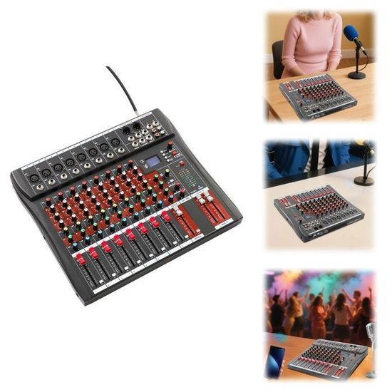 Table de Mixage 8 Canaux Professionnelle - DJ Mélangeur - Console de ...