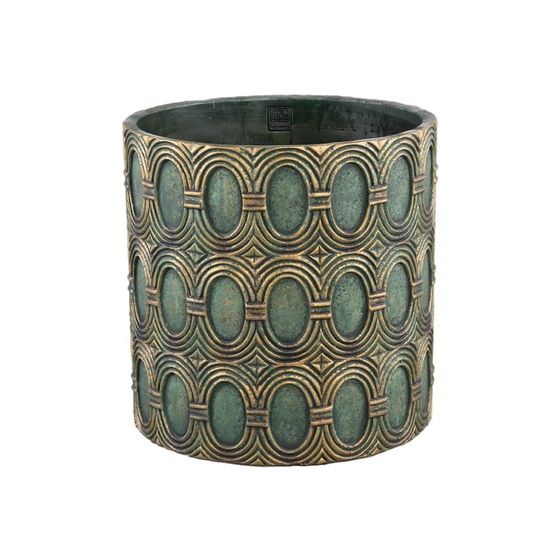 PTMD Pot de fleurs Kamilla - 40x40x40 cm - Ciment - Vert - Cdiscount Jardin