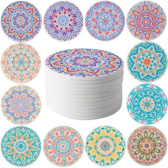 Lot De 12 Dessous De Verre En Feutre Pour Boissons, Dessous De Verre ...