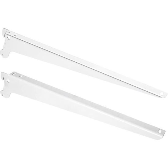 PRIOStahl Lot de 2 supports d'étagère pour rails muraux - 380 mm ...