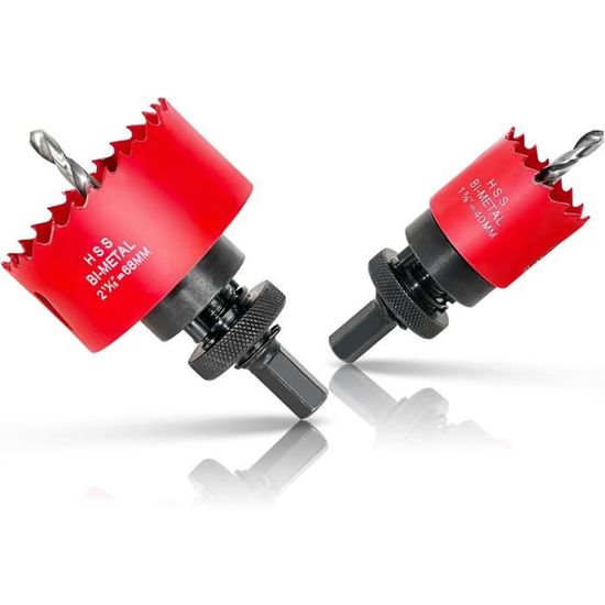 Scie Cloche Bi-métal, 2PCS Coffret de Scie Trépan 68mm & 40mm ...