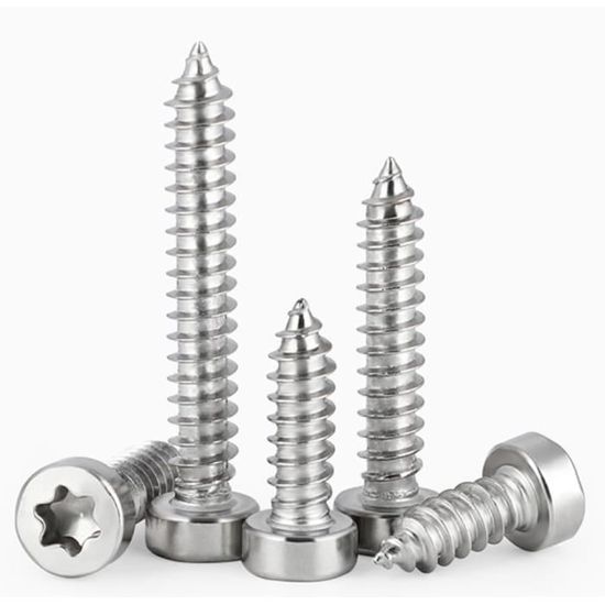 Lot De 50 Vis Autotaraudeuses M5 X 20 Mm En Acier Inoxydable 304, Vis À Tête Cube, Vis Torx M2 ...