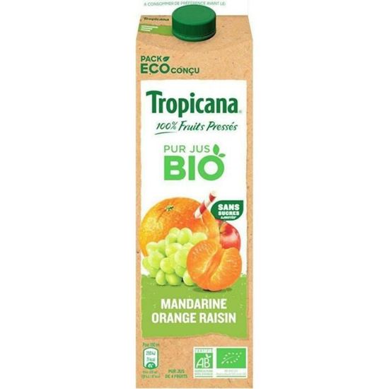 Tropicana Jus bio orange mandarine raisin 85 cl - Cdiscount Au quotidien