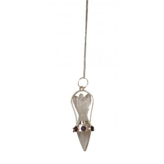 Pendule ange en cristal - Achat / Vente pendule divinatoire Pendule ...