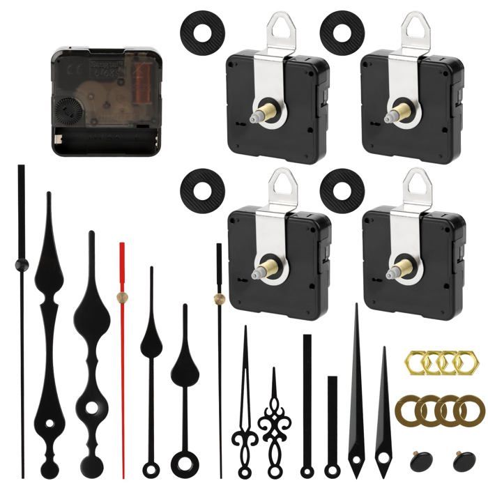 Mécanisme Horloge Murale Quartz Silencieux, Kit Mouvement d’Horloge ...