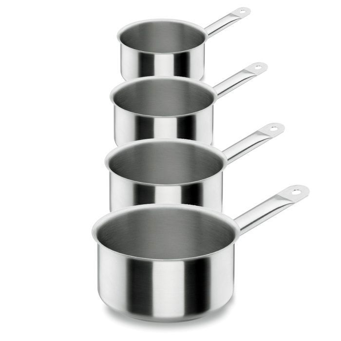 Lot de 4 casseroles inox Lacor Chef 16/18/20/24 cm - Cdiscount Maison