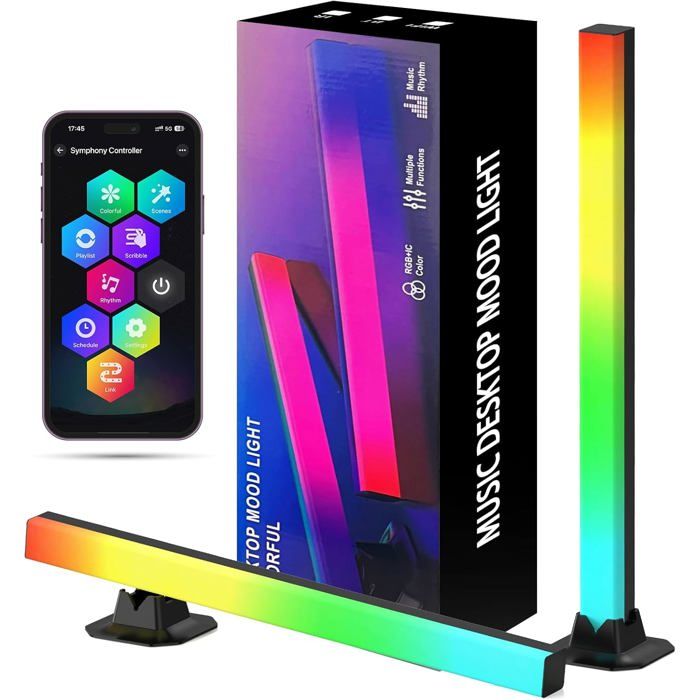 Loyal Lampe LED TV, Gaming Smart LED Barres RGB avec Modes Scène, Modes ...