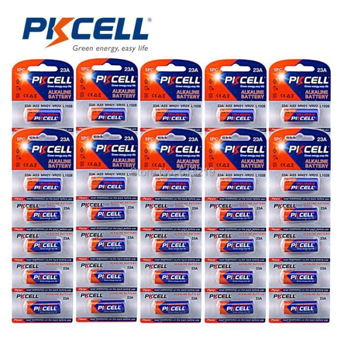 12v-piles alcalines 23a 12v, 60x5 pièces-carte, 23A 21-23 23GA, LRV08 ...