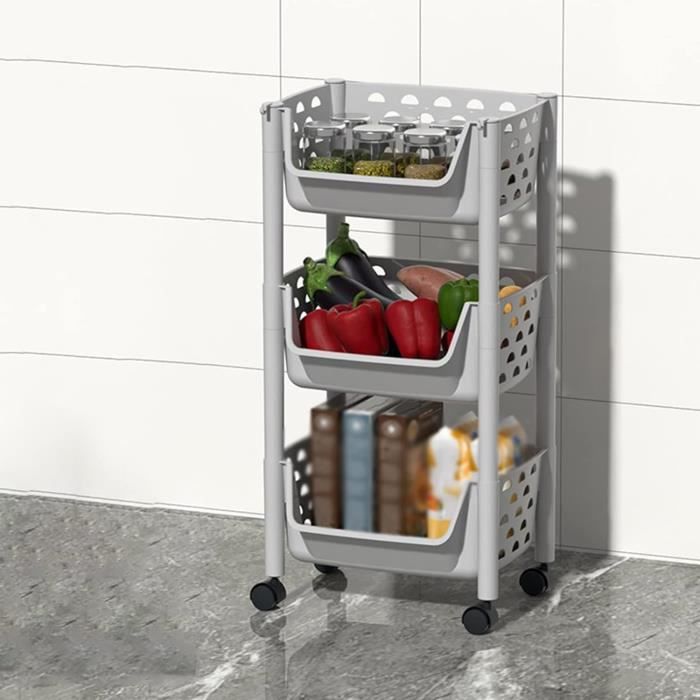 Plastique Cuisine Légumes Panier Rack Étage Multi-Couche Légumes Fruits ...