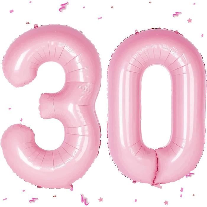 Ballon Chiffre Anniversaire 30 Ballons Numériques En Aluminium,100 Cm ...