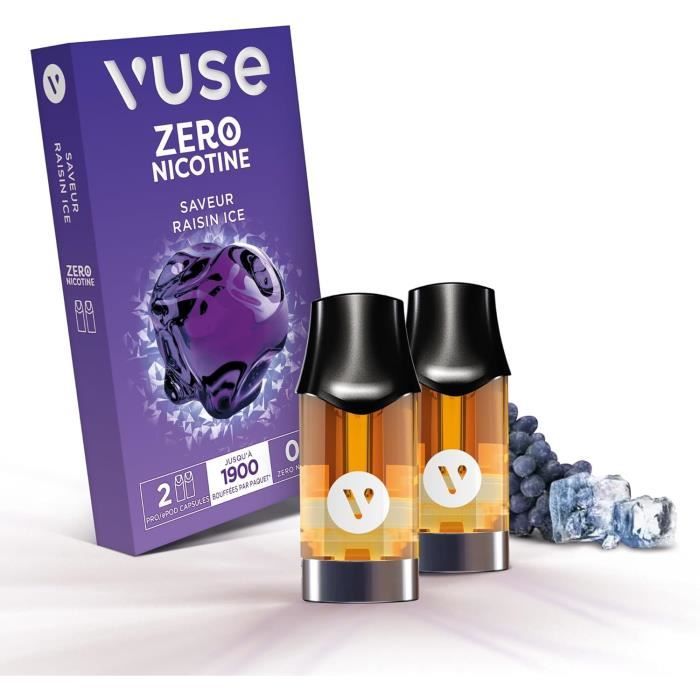 Capsules Pro, Raisin Ice Lot de 2, jusqu'à 950 bouffées* par capsule ...