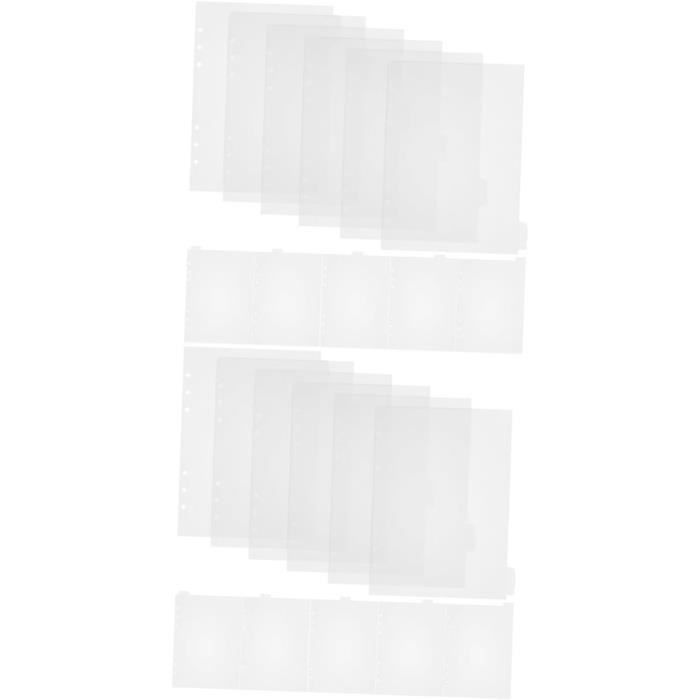 22 Pièces Page De Séparation Transparente Mini Classeur Étiqueter Clips ...