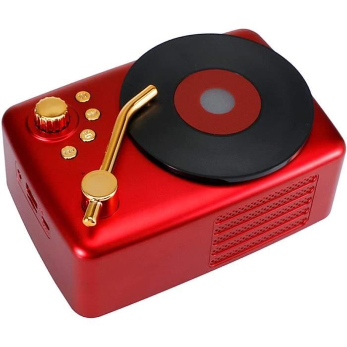 Vintage Tourne Disque Enceinte, Mini Baffle Portable, Bluetooth 5.0 ...