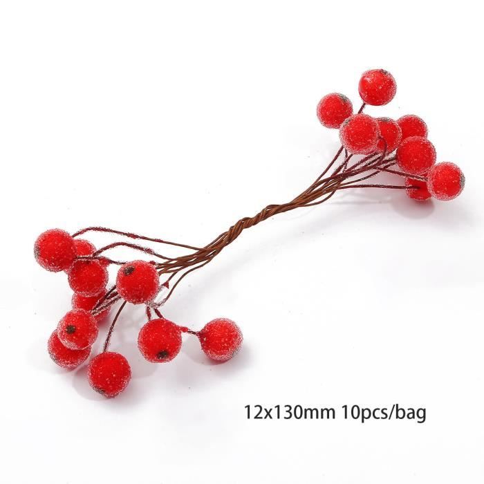 Objets décoratifs,Fleur artificielle hybride rouge 6 – 144 pièces ...