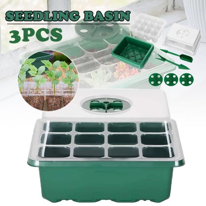 Jardiniere - Bac à fleur, Boîte de plantation de graines à 12 trous ...