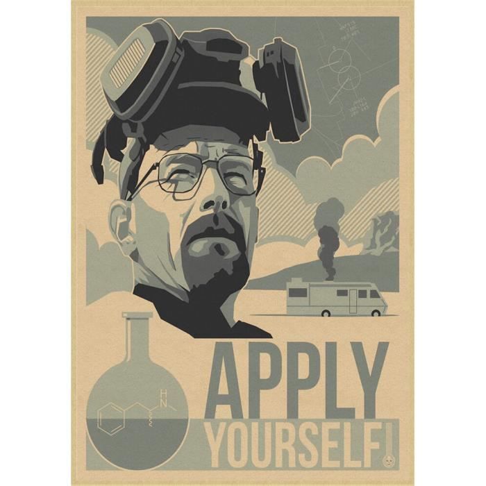 Décoration murale,Breaking Bad poudre Bryan Colin Princeton Vintage ...