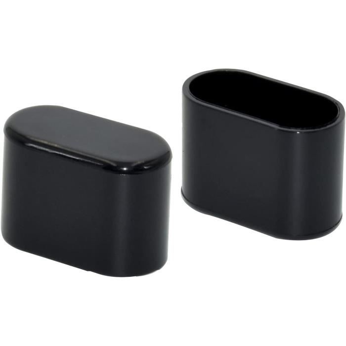 Lot De 16 Embouts Ovales Pour Pieds De Chaise En Pvc Souple Noir ...
