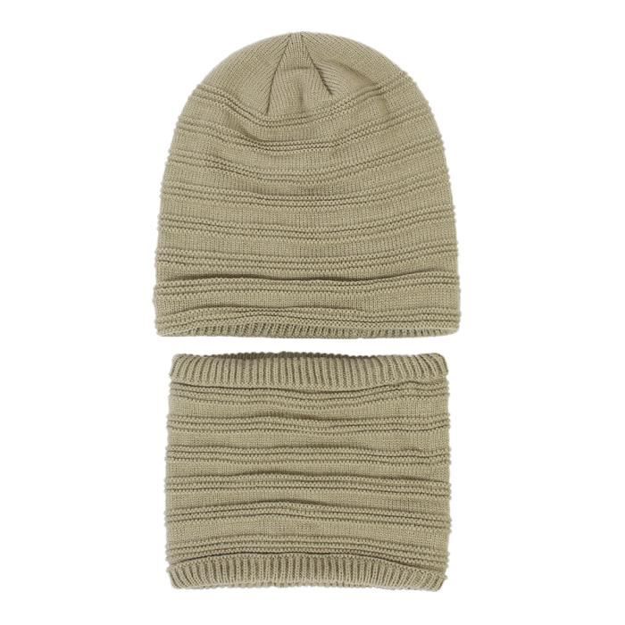 Tricotés Bonnet d'hiver Femmes Bonnet Chaud Doublure en Polaire Epaisse ...