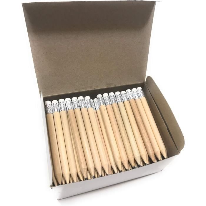 Lot de 100 mini crayons de golf, courts, avec gomme7 - Cdiscount Beaux ...