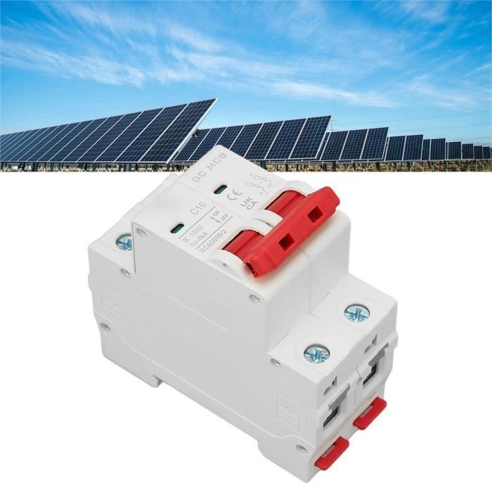 Disjoncteur CC - SURENHAP - Petit disjoncteur DC 2P - 16A - Pa66 - 6kA - Cdiscount Bricolage