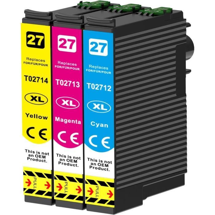 27Xl Cartouches D'Encre Compatibles Remplacement Pour Epson 27 27Xl Pour Epson Workforce Wf-3620 ...