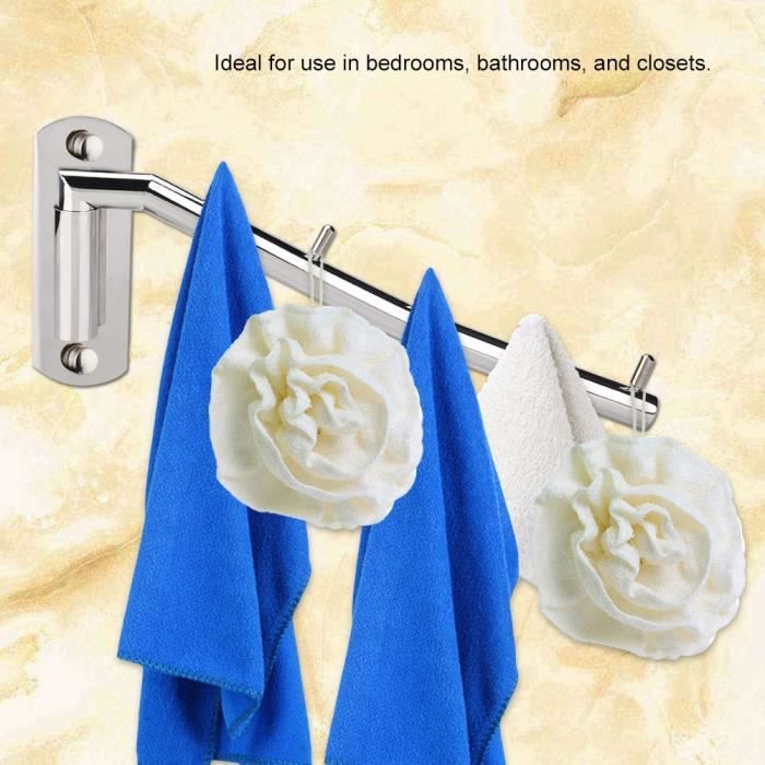 YOSOO with Arm Drying Rack, Wall Mounted Clothes Hanger, for Bedrooms ...
