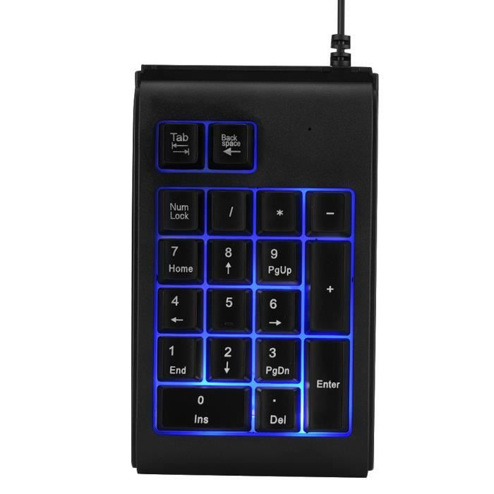 Clavier Numérique sans Fil, Clavier Numérique USB 3 Couleurs à 19 ...