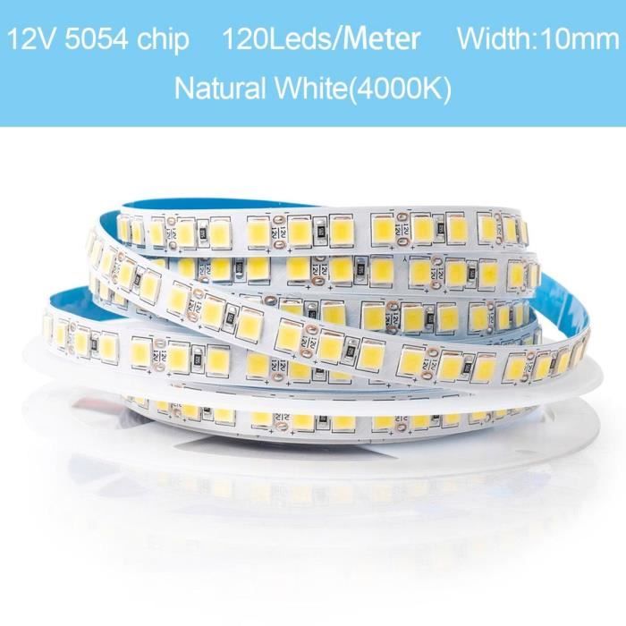 BANDE LED,Natural White-120 LEDs per Meter-5m--Bande lumineuse Flexible ...