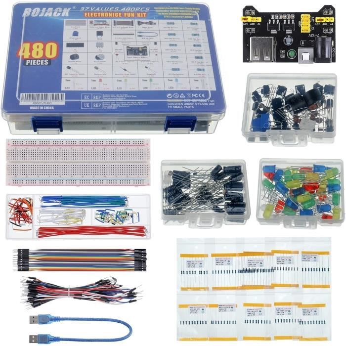 37 valeurs 480 pièces Kit Amusant de Composants électroniques avec ...