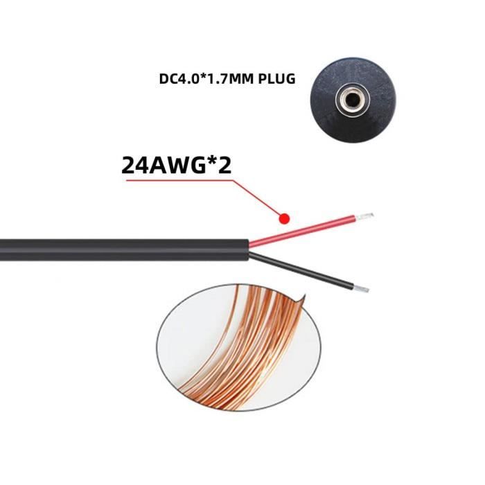 Câble CY USB vers DC 4 x 1,7 mm, USB 2.0 type A mâle vers DC 5 V 4 x 1 ...