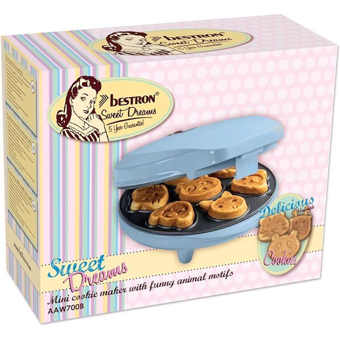 Mini Cookie Maker with Animal Patterns, Mini Waffle Mould, with Cooking ...