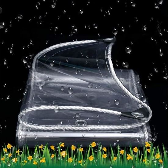 Bâche Transparente, bâche extérieure Transparente avec œillets, Verre ...