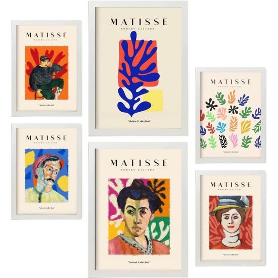 Lot De 6 Affiches Henri Matisse. Portraits. Estampes Du Fauvisme Et De ...