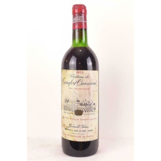 Bordeaux supérieur château de terrefort-quancard (b1) rouge 1973 ...