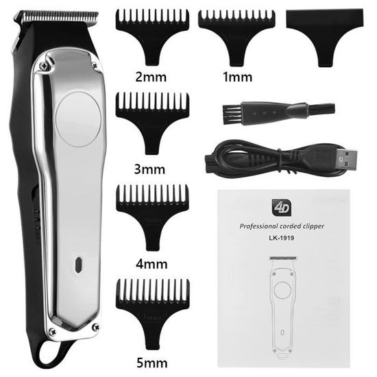 TONDEUSE CHEVEUX Tondeuse professionnelle pour hommes rasoir électrique Rechargeable pour couper ...