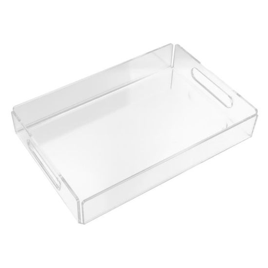 Cikonielf Plateau en acrylique transparent Plateau Alimentaire, Plateau ...