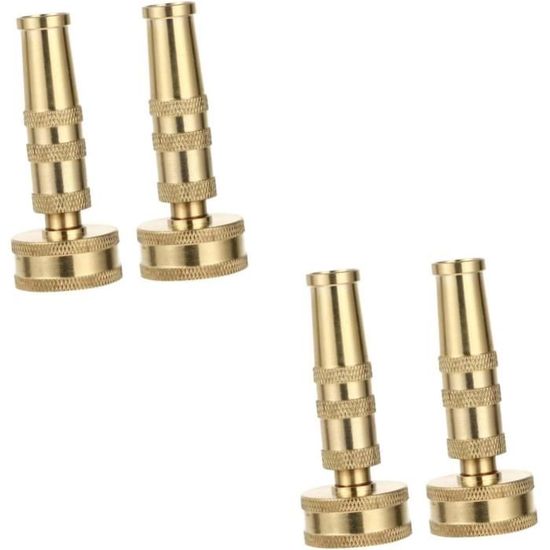 4 Pièces Arroseur Extérieur En Laiton Pompier Embout De Tuyau En Laiton Buse En Laiton Jet D'Eau ...