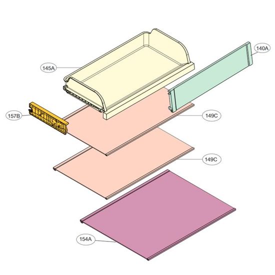Clayette en verre ( repère 149C ) Frigo, Réfrigérateur, Congélateur ...