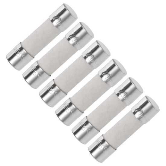 SOURCING MAP Fusibles cartouche 20A 250V 5mm x 20mm Voiture Fusion lente Amplificateuralarme ...