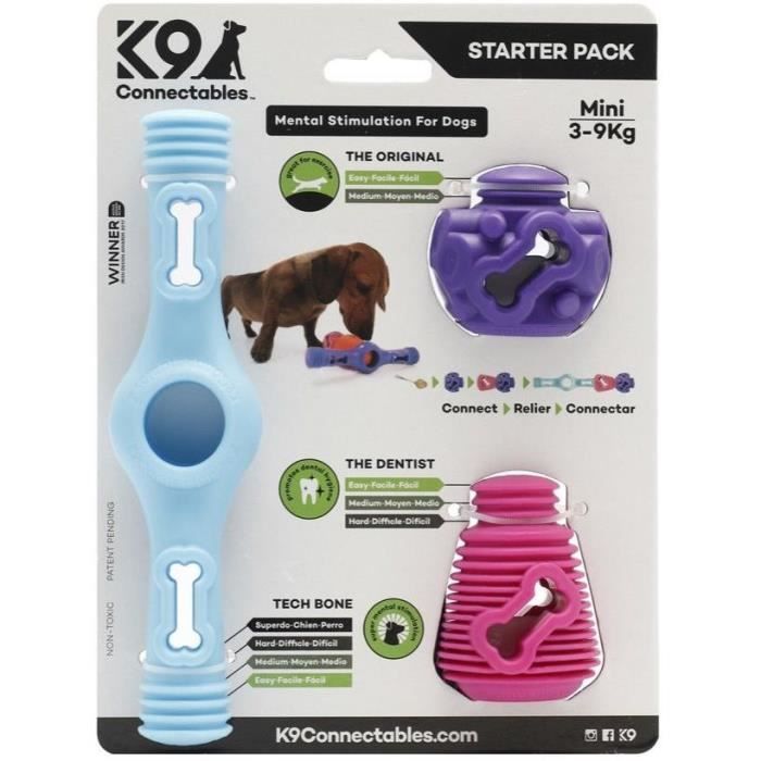 Coffret K9 Connectables Starter Pack jouet puzzle stimulant pour chiens ...