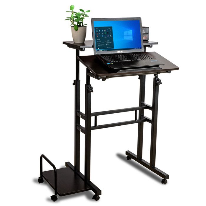 Bureau d' Ordinateur Roulant Table Portable - Bureau Table Informatique ...